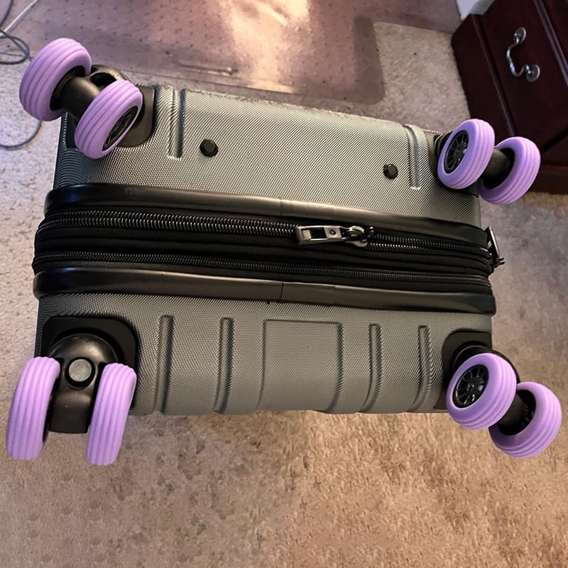 4 Piece Luggage Wheel Silicone Protective Covers Silent Trolley Caster ...