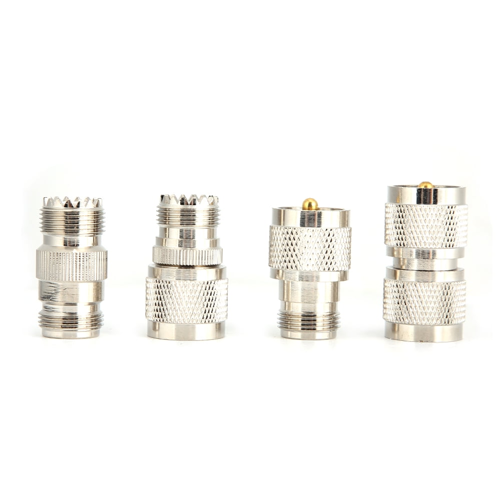 4-Piece M to N RF Brass Coaxial Concentric Adapter Kit, 50ohm 4:4 ...