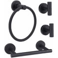 4-Piece Matte Black Bathroom Accessories Hardware Set,Include Double ...