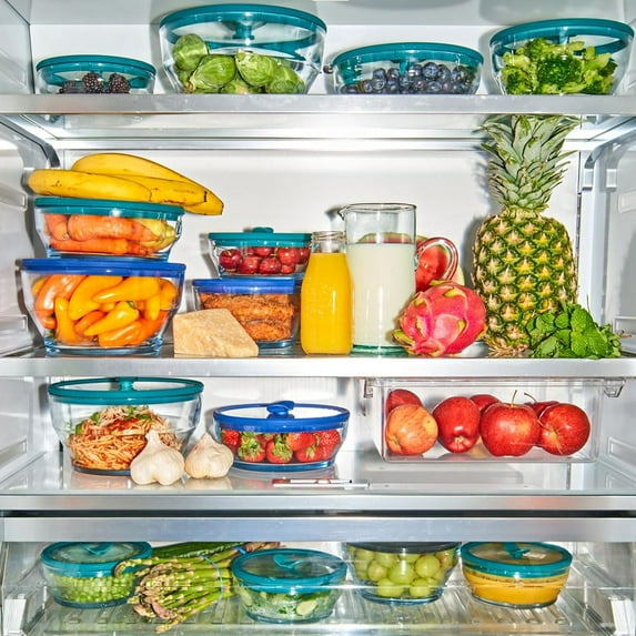 4-Piece Medium Glass Food Storage with Glass Lids | Plastic-Free Meal ...