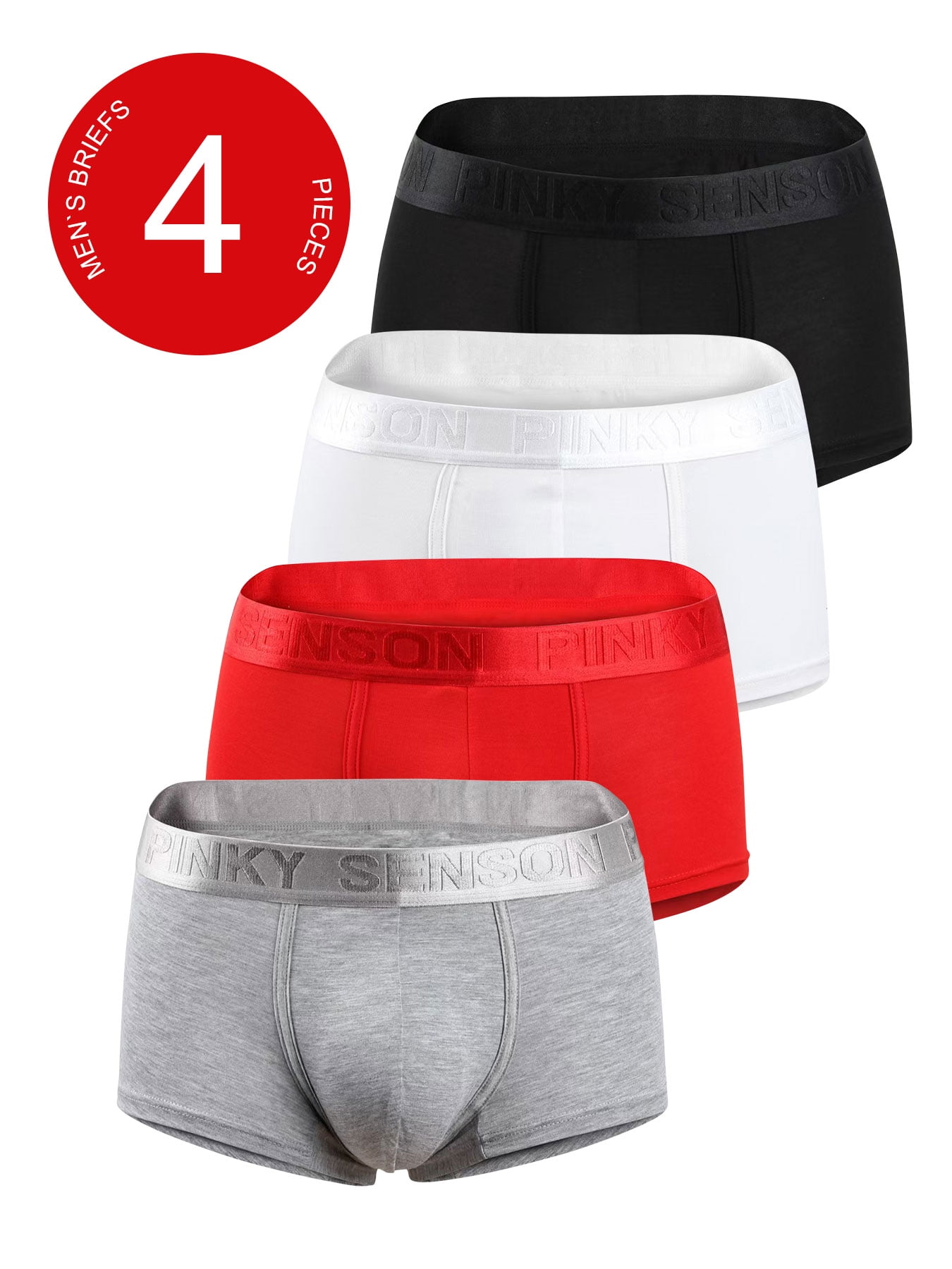 4-Piece Men's Modal Boxers | 95% Modal + 5% Spandex, Breathable & Skin ...