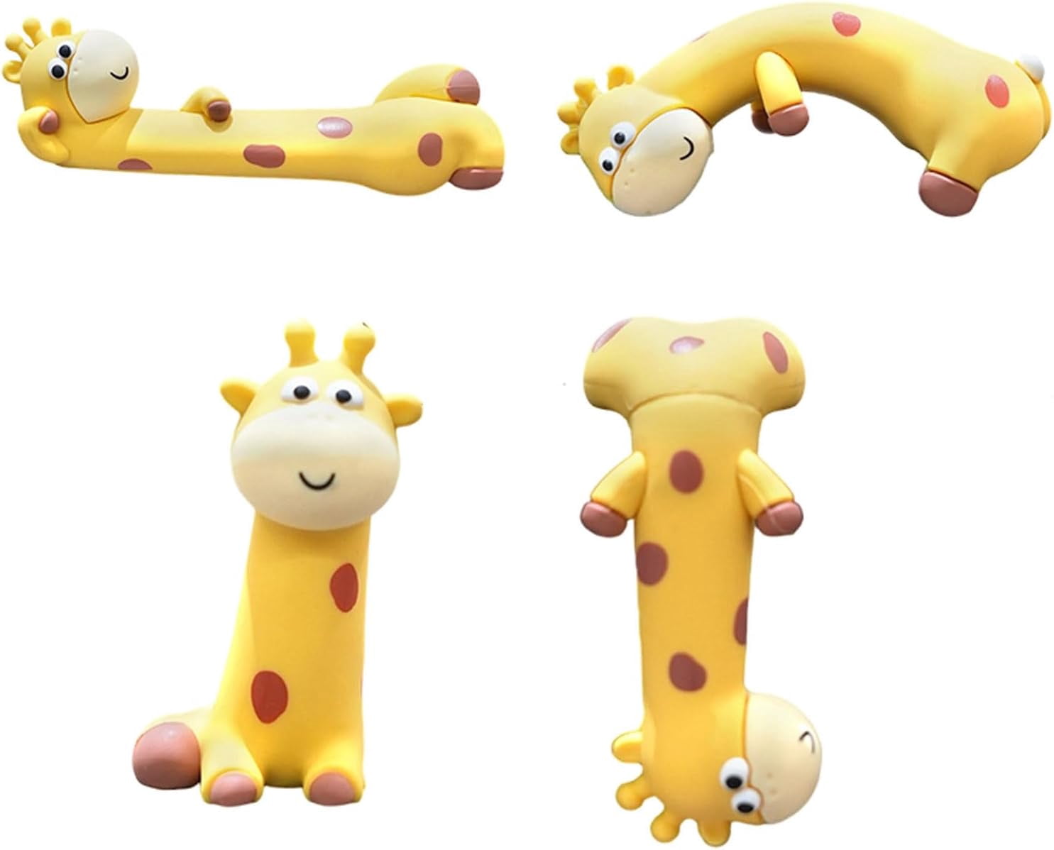 4-Piece Mini Giraffe Figurine Set - Cute Desk Decor for Computer ...