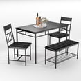 4-Piece Modern Dining Table Set, Space-Saving Kitchen Table with ...