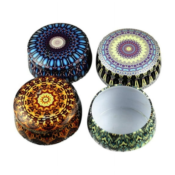 4-Piece Multi-Color Tin Cans, Candle Cans, Storage Racks, Candle Making ...