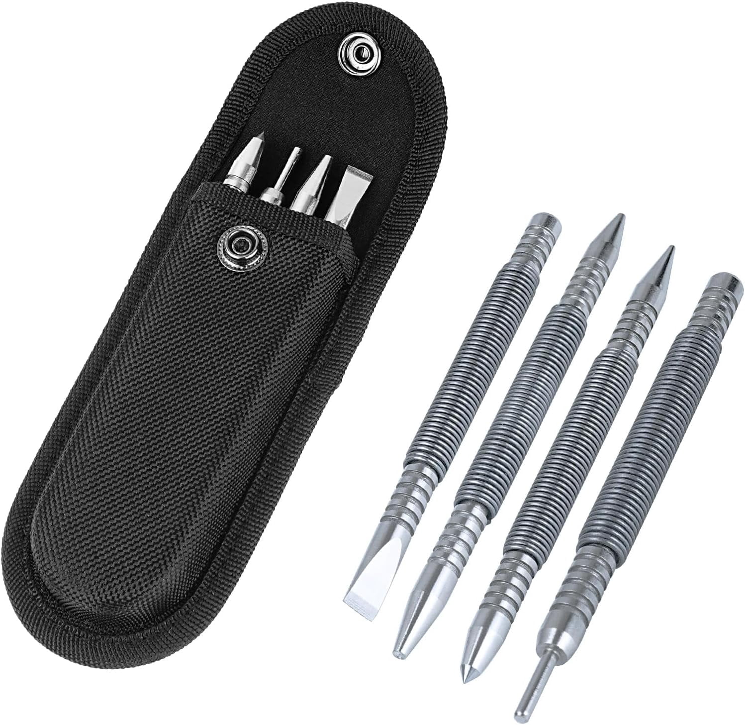 4-Piece Nail Setter Dual Head Nail Set & Dual Head Center Punch ...