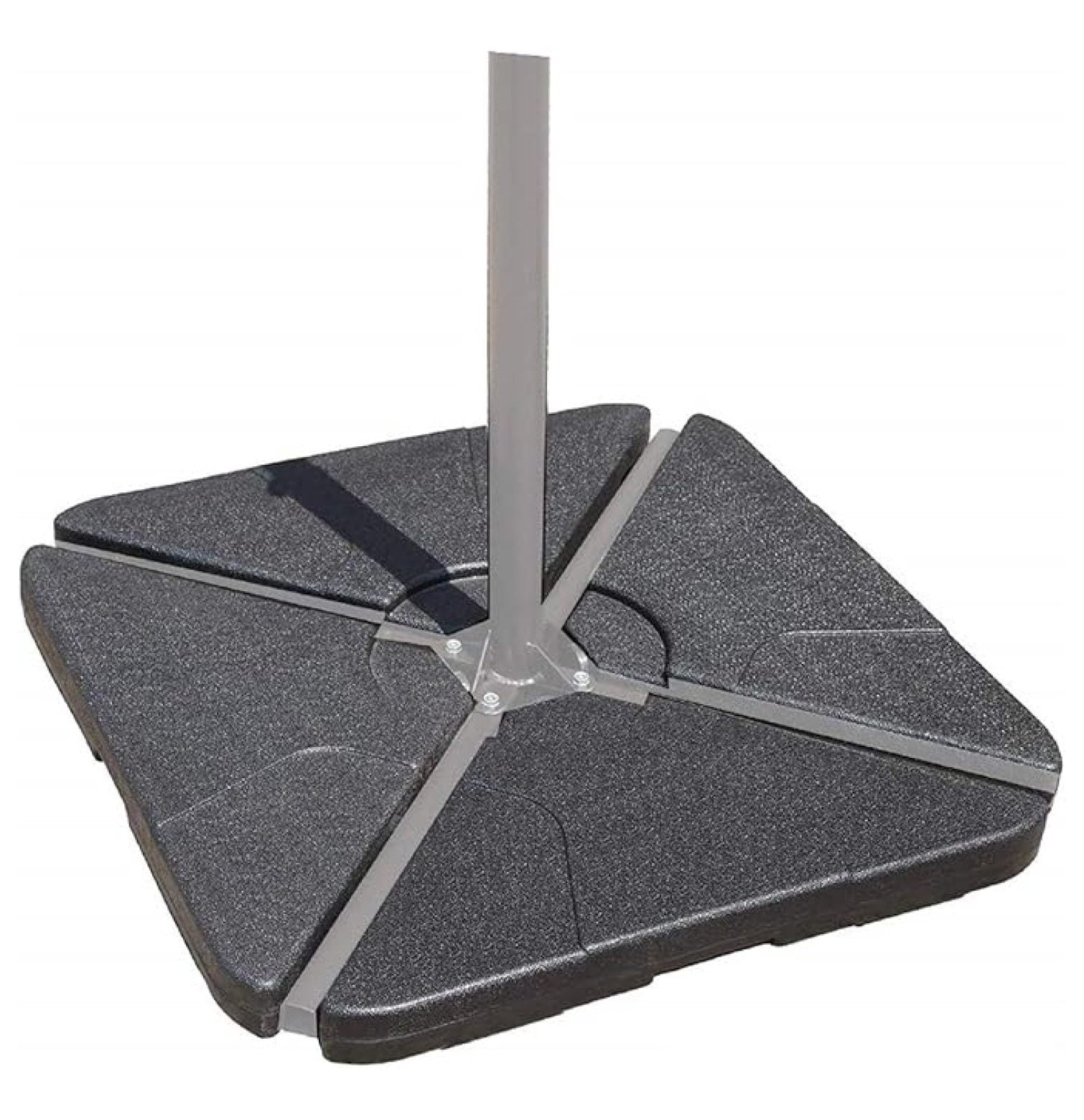 4-Piece Offset Patio Umbrella Base, Sand Filled Cantilever Umbrella ...