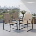 4-Piece Outdoor Dining Chair Set – Breathable Fabric Patio Chairs with ...