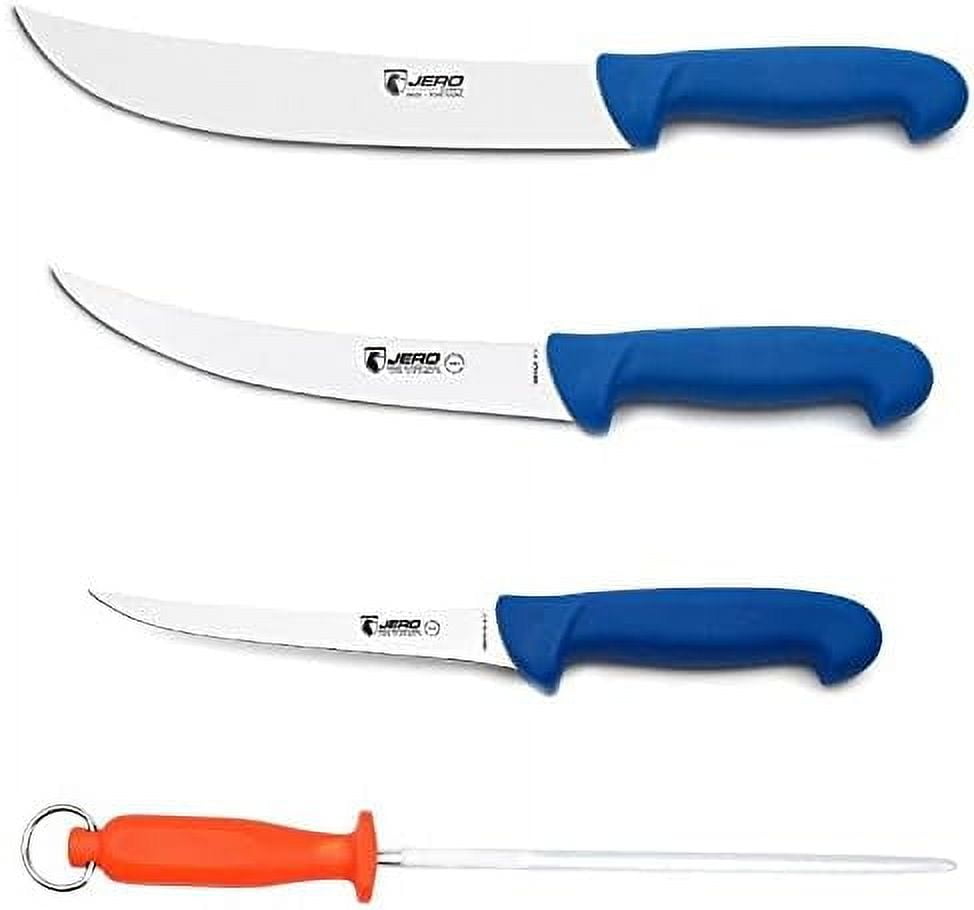 4 Piece P3 Butcher Meat Processing Set, Cimeter, Breaking, and Boning ...