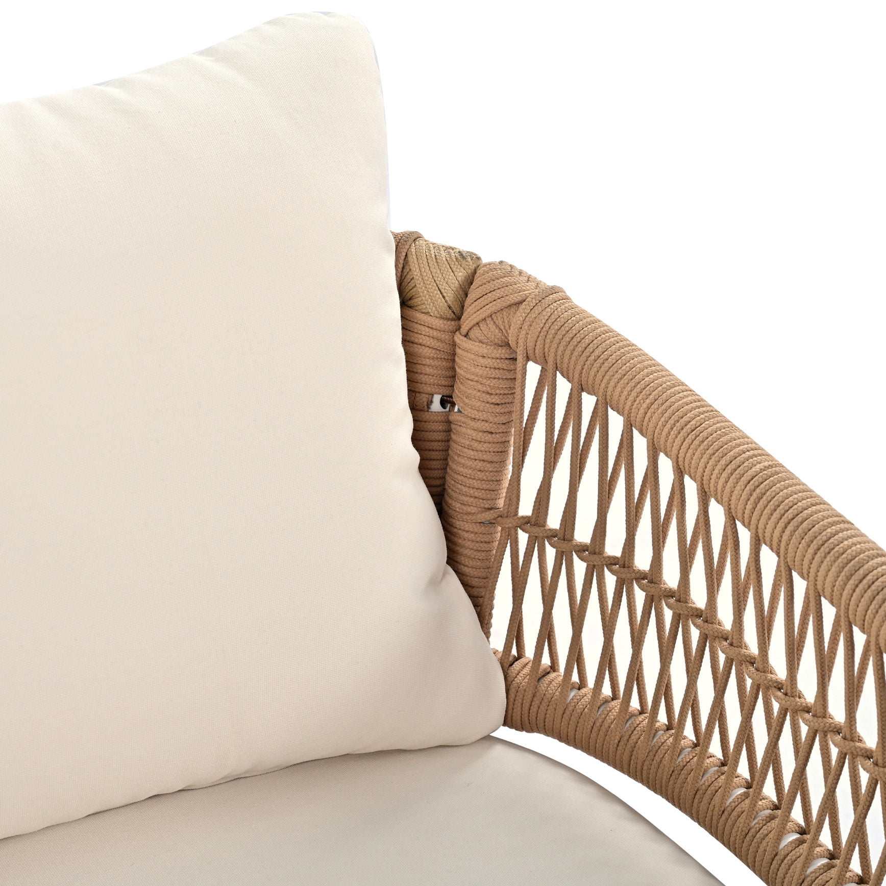 4-Piece Patio Collection, Beige Tone, Abrasion-Proof Covers - Rope and ...