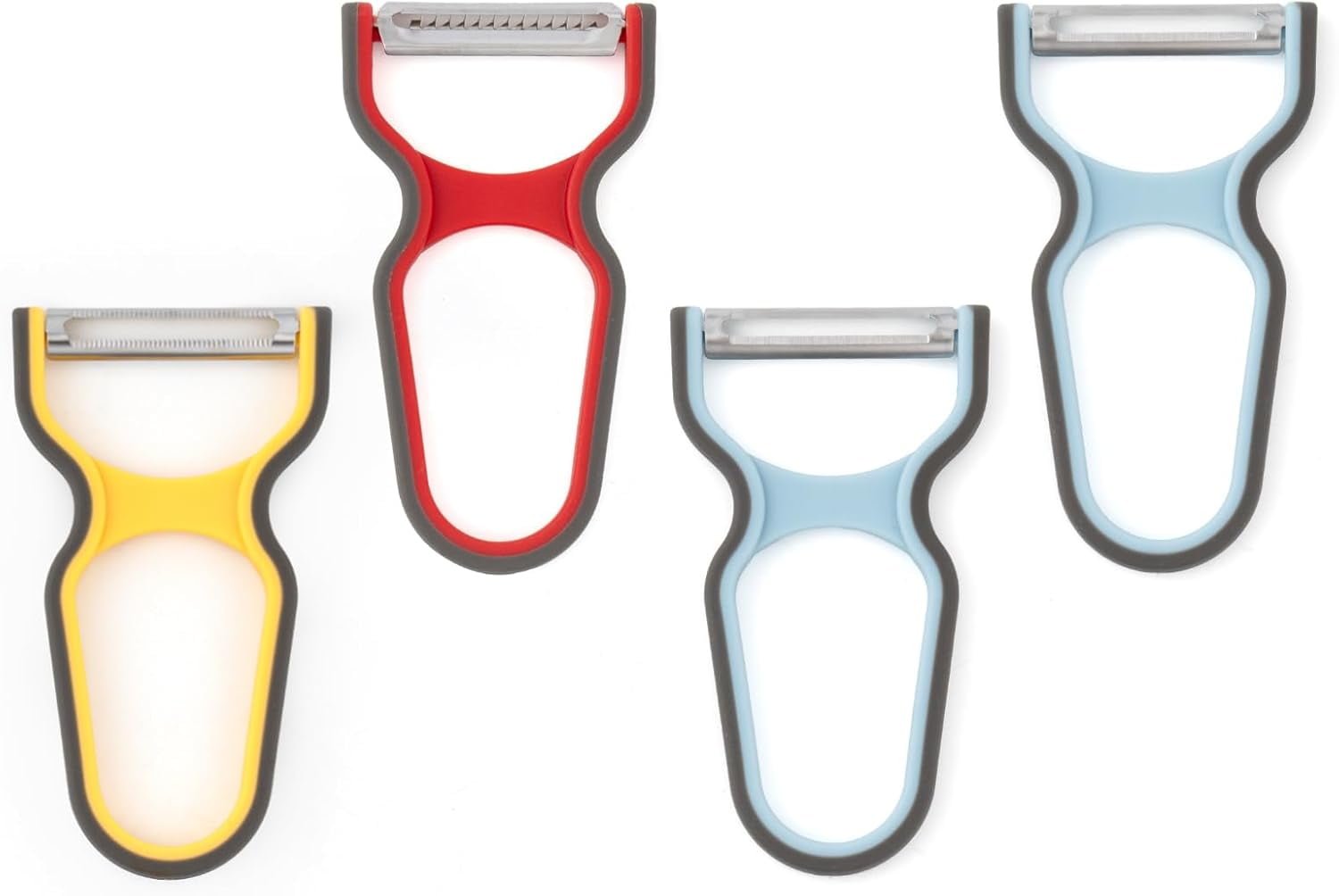 4-Piece Peeler Set with Straight, Serrated, and Julienne Peelers for ...