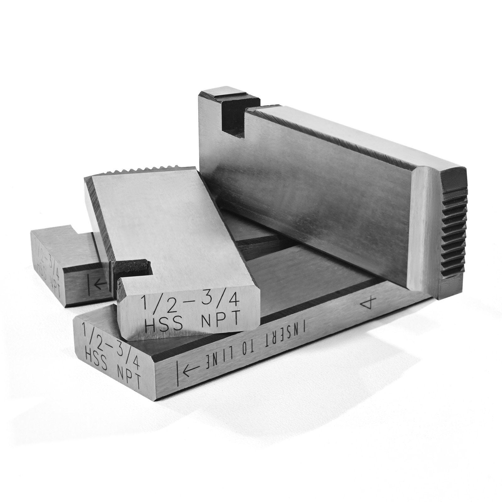 4-Piece Pipe Threading Die Set - 1/2" to 3/4" NPT Right-Hand Thread ...