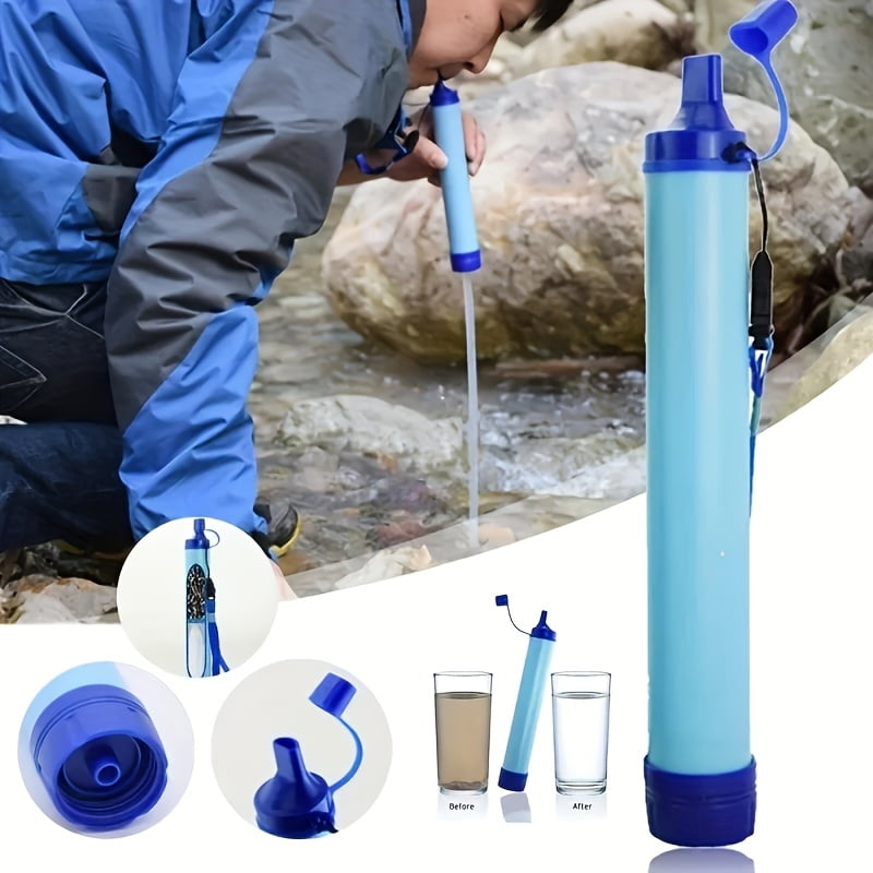 4-Piece Portable Water Purifier Set for Camping, Hiking and Emergency ...