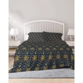 4 Piece Queen Sheet Set Yellow Palm Trees Sheets Set for Queen Size Bed ...