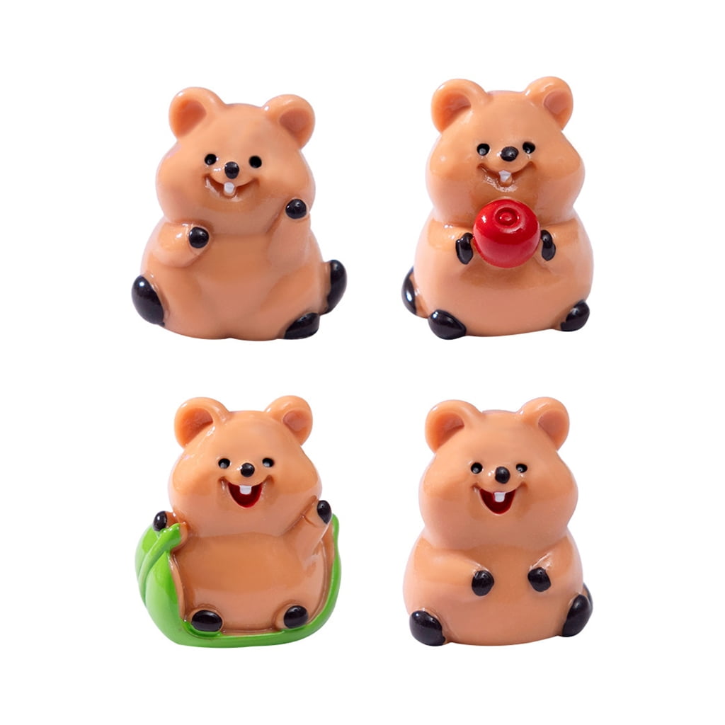 4 Piece Quokka Baby Resins Miniature Figurine Set For Desktop Garden ...