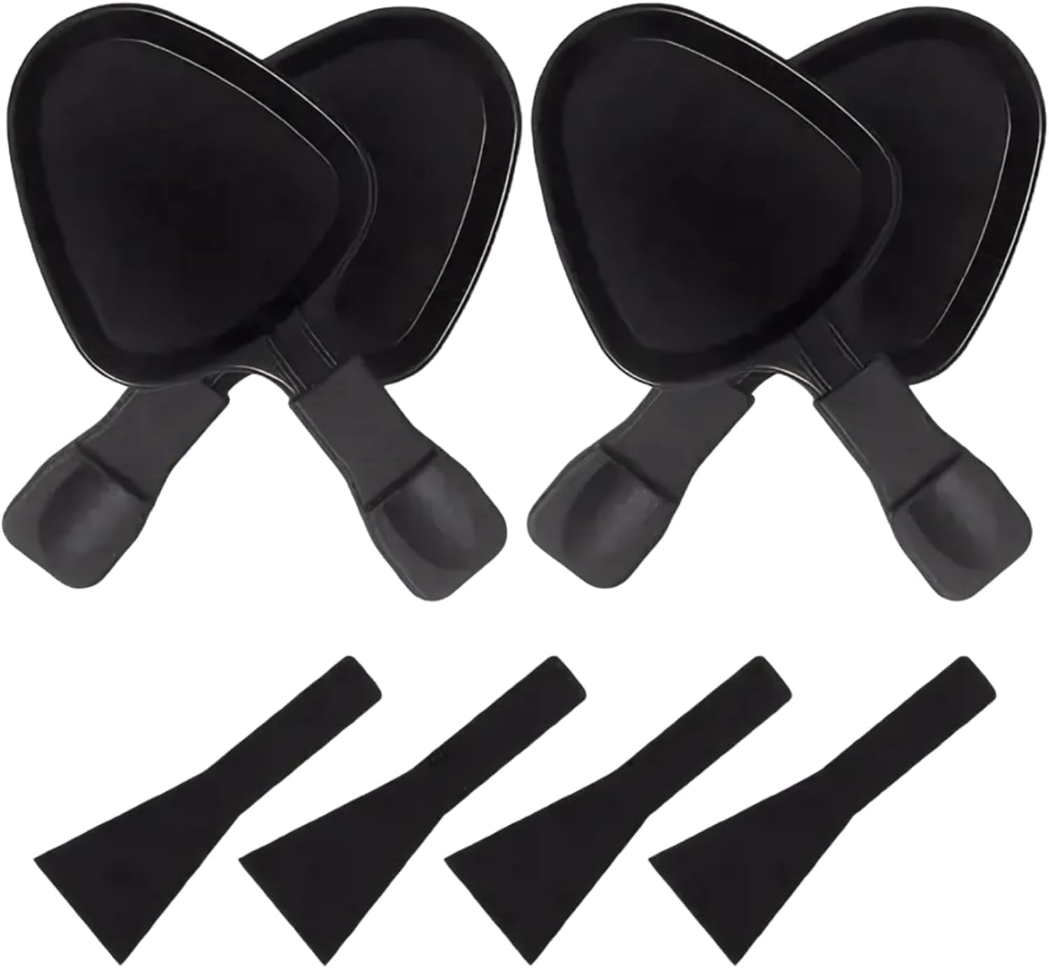 4-Piece Raclette Cheese Melting Pans Set with Spatula - Non-Stick ...