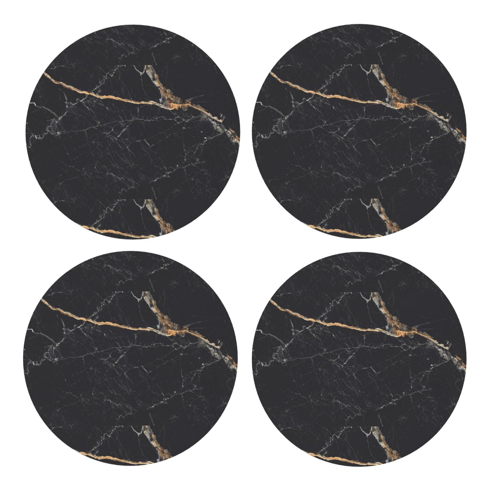 4 Piece Round Mdf Cork Coaster 3.9in Lightweight Durable Easy To Clean ...