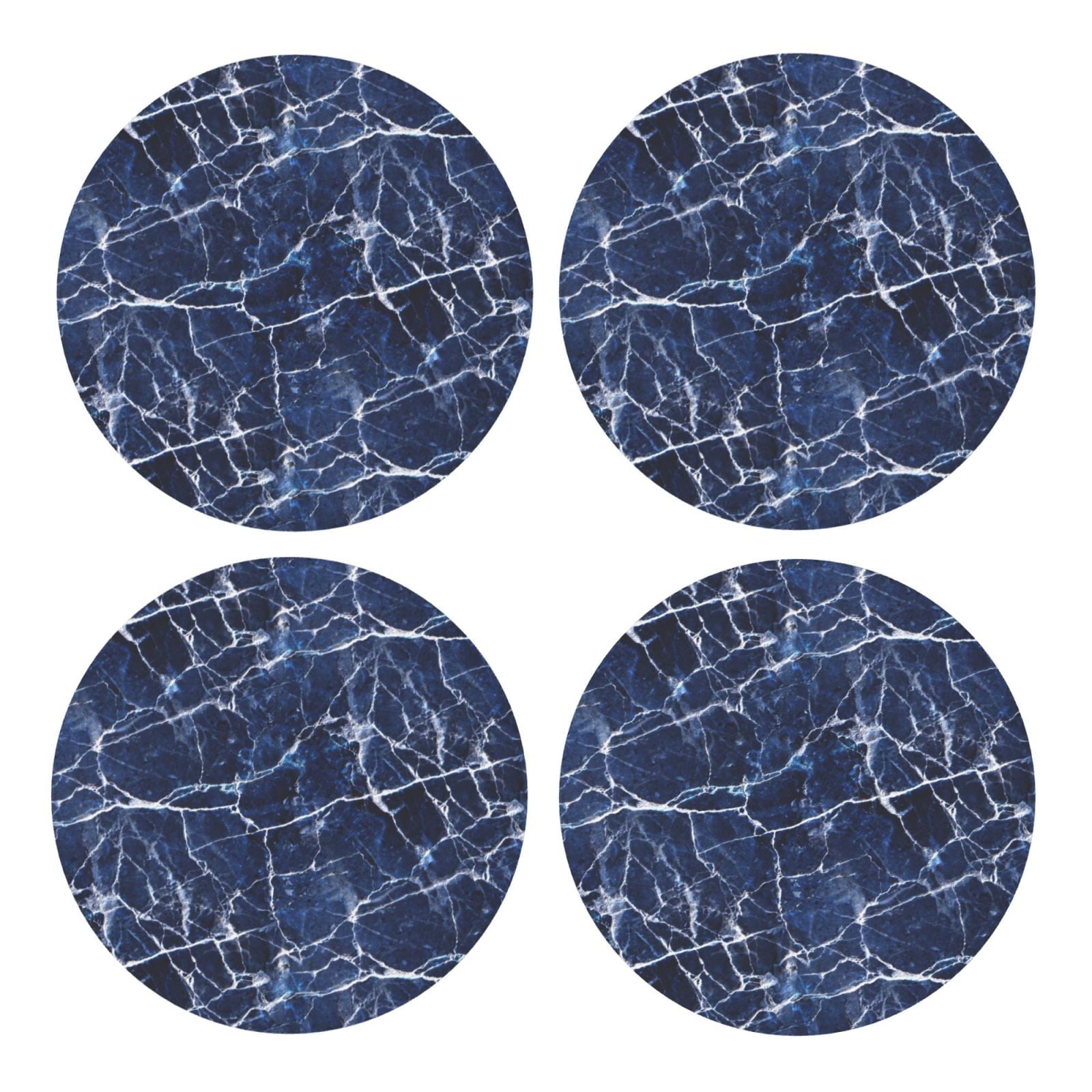 4 Piece Round Mdf Cork Coaster 3.9in Lightweight Durable Easy To Clean ...