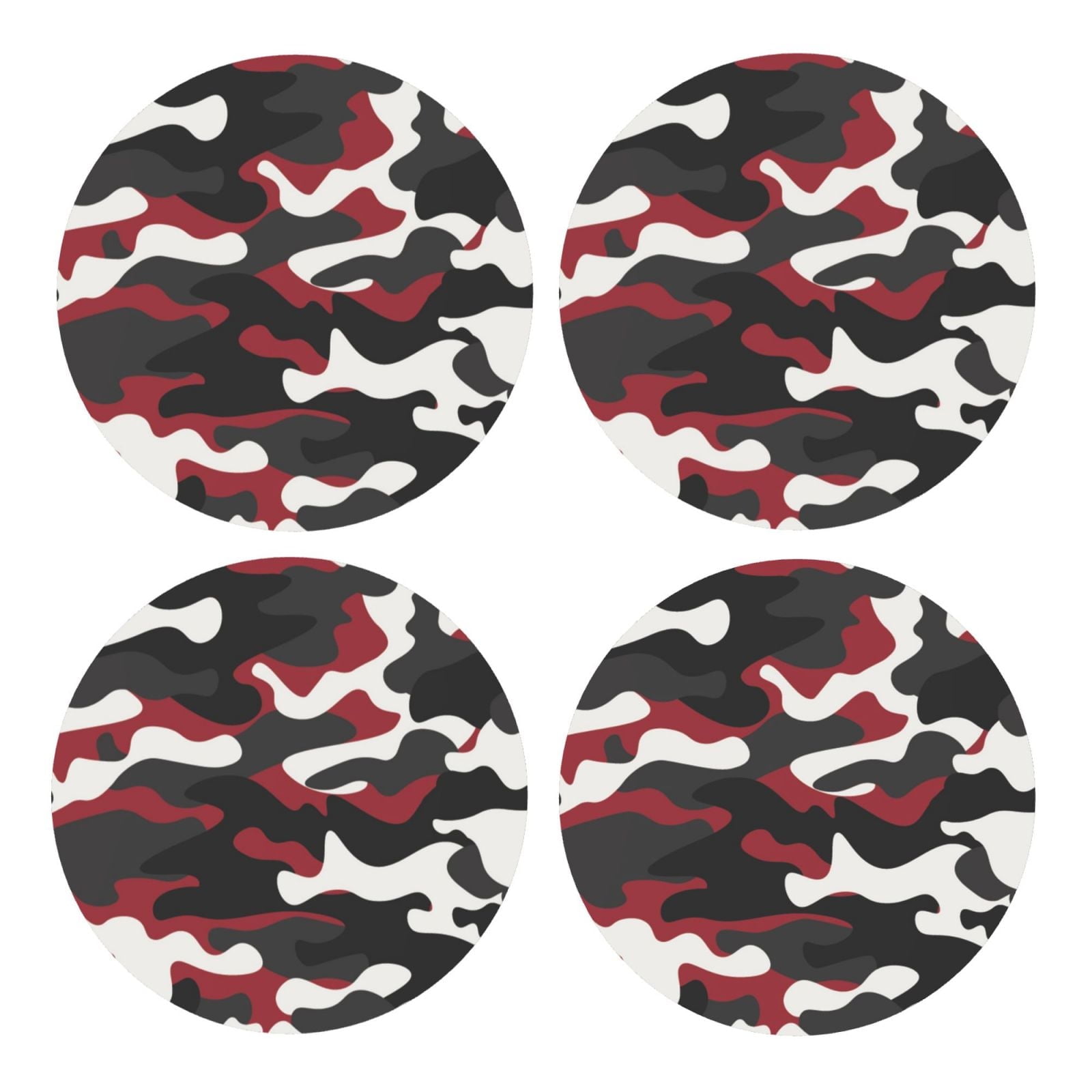 4 Piece Round Mdf Cork Coaster 3.9in Lightweight Durable Easy To Clean ...