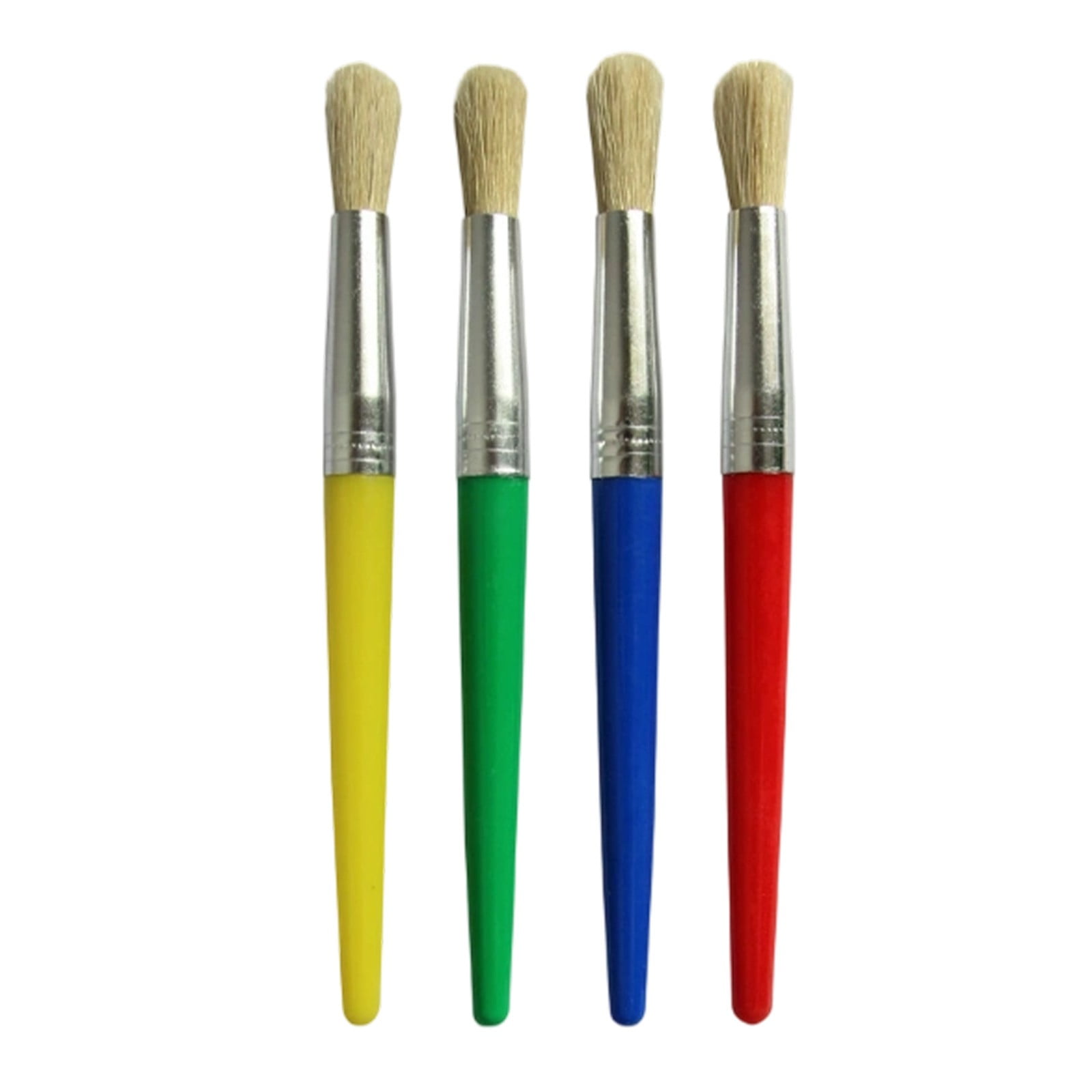 4 Piece Round Tip Brushes for Painting with Durable Handles for Artists ...