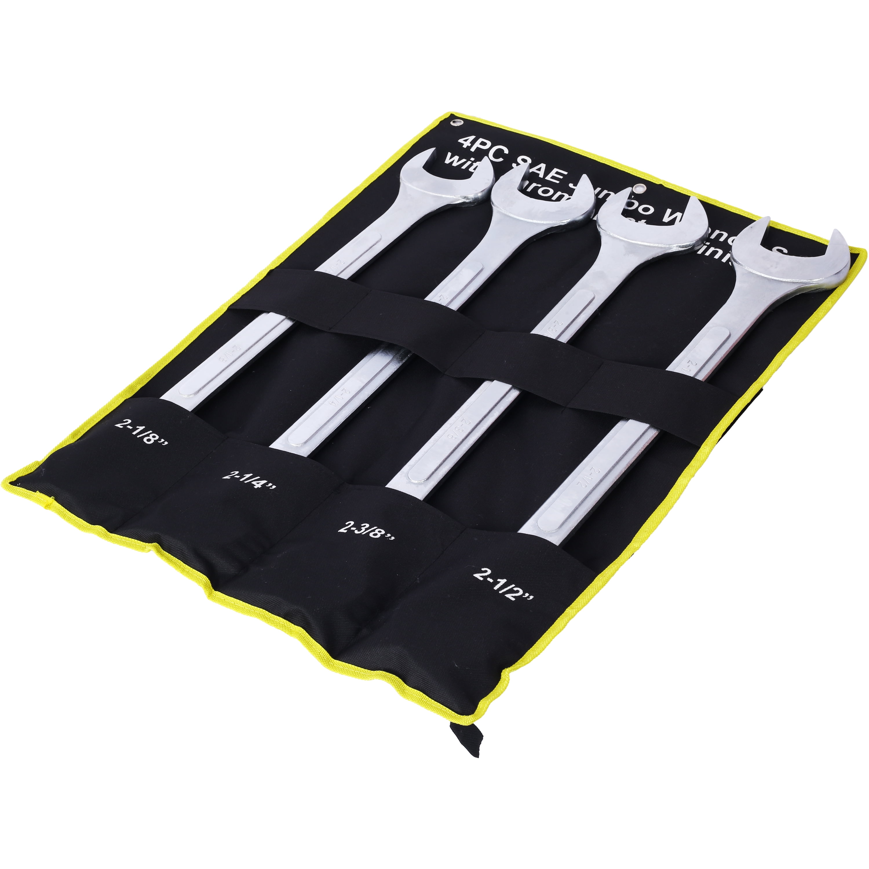 4 Piece SAE Jumbo Combination Wrench Set Extra Large, Storage Bag ...