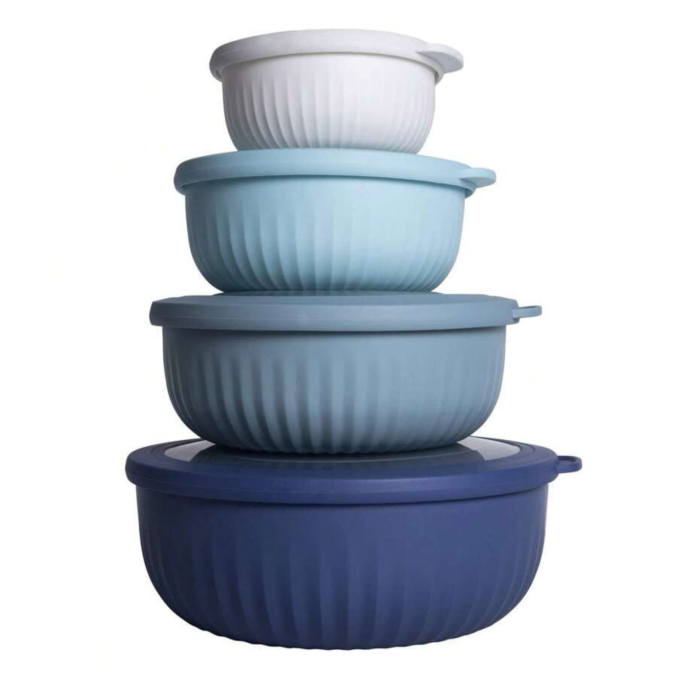 4-Piece Salad Bowls with Lids, Leak-Proof & Slip-Resistant Multi ...