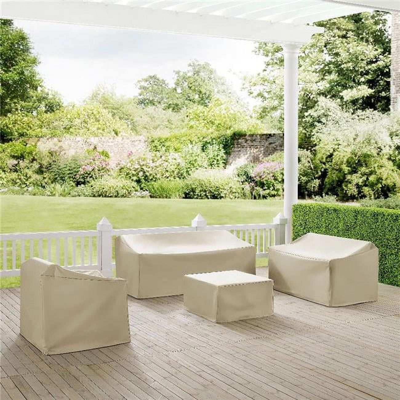 4 Piece Sectional Cover Set, Tan - Walmart.com