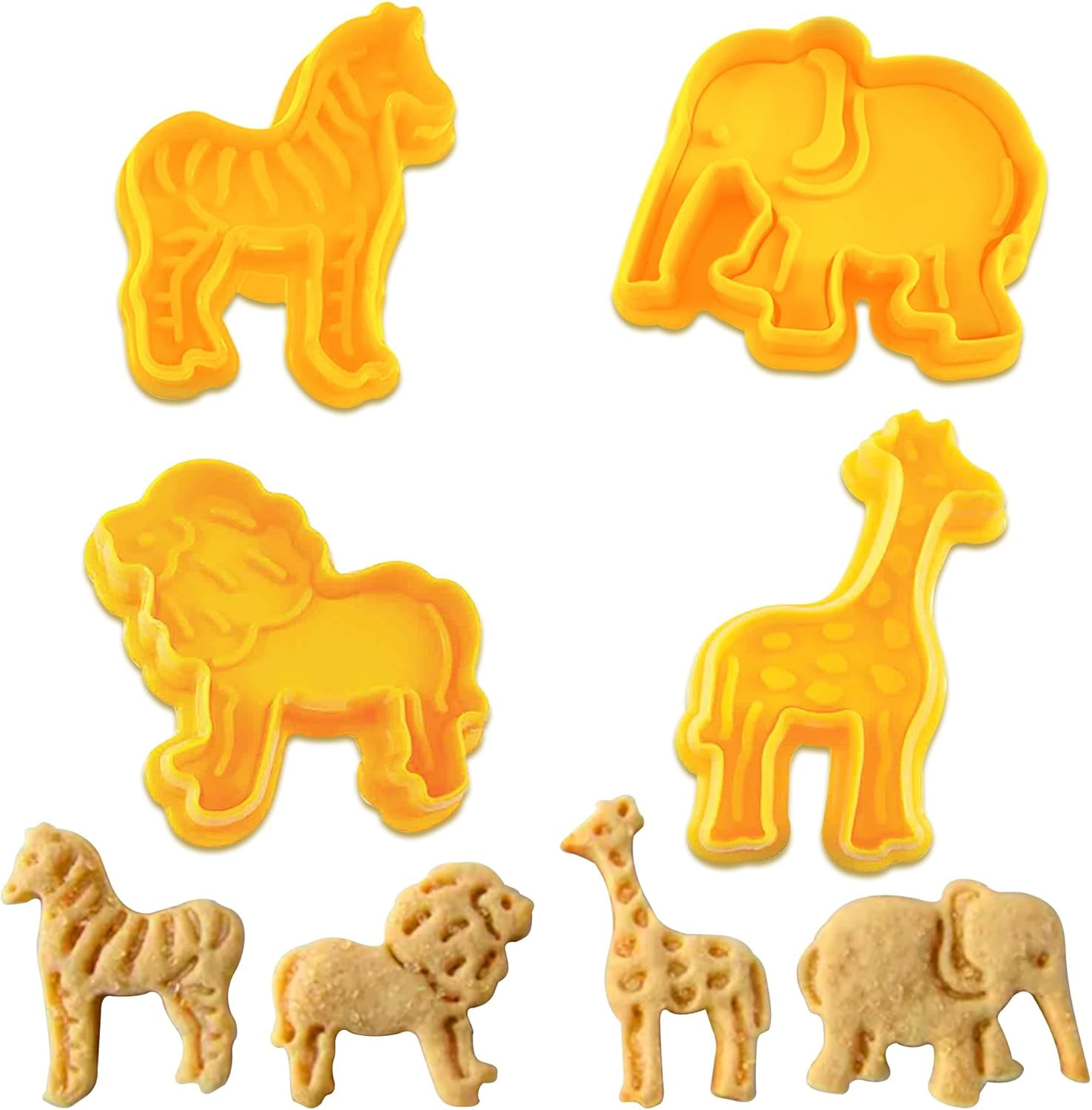 4 Piece Set Animal Cookie Cutters Zoo Animals Cookie Cutters Fondant ...