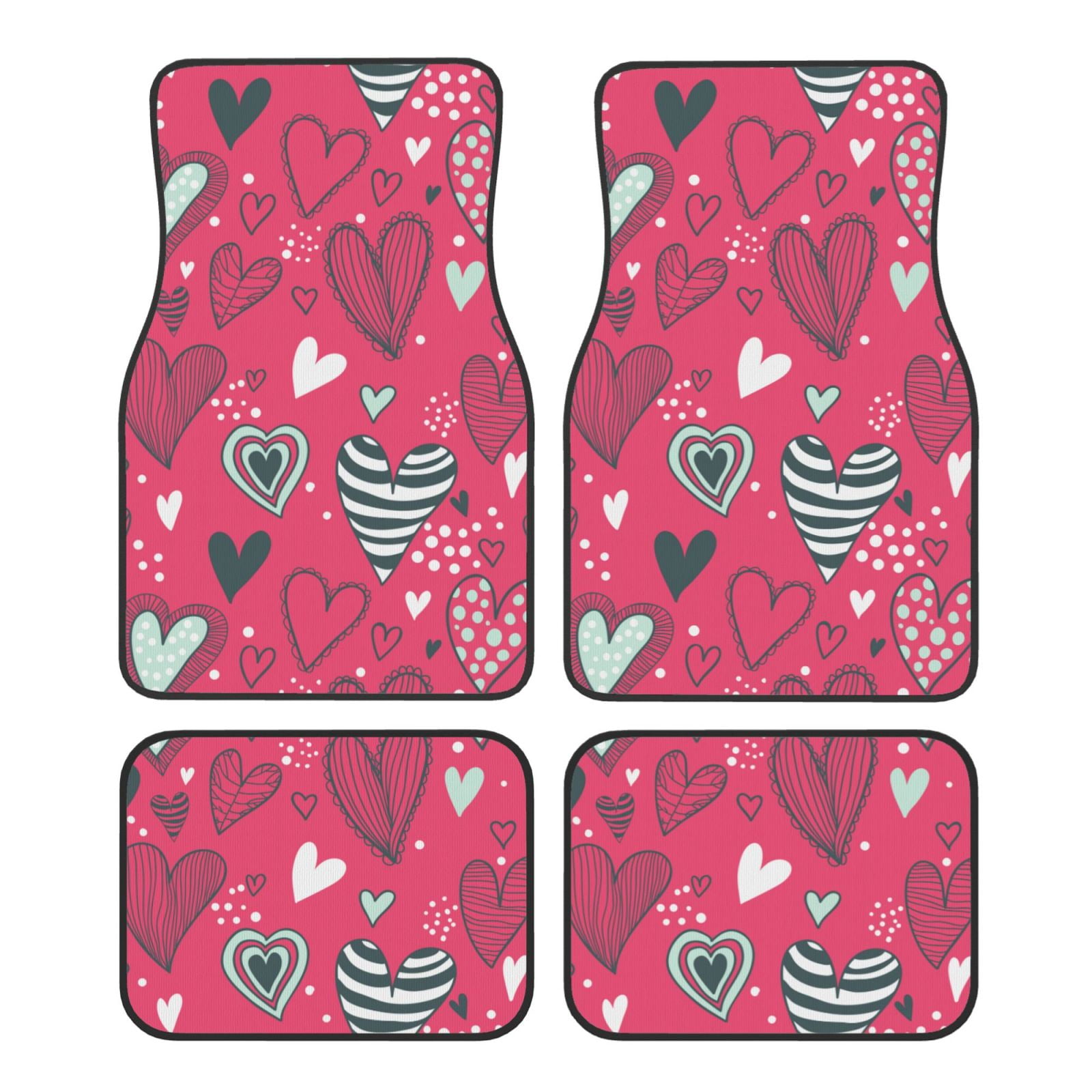 4 Piece Set Car Foot Mat Crystal Velvet Car Floor Mats Wear-Resistant ...
