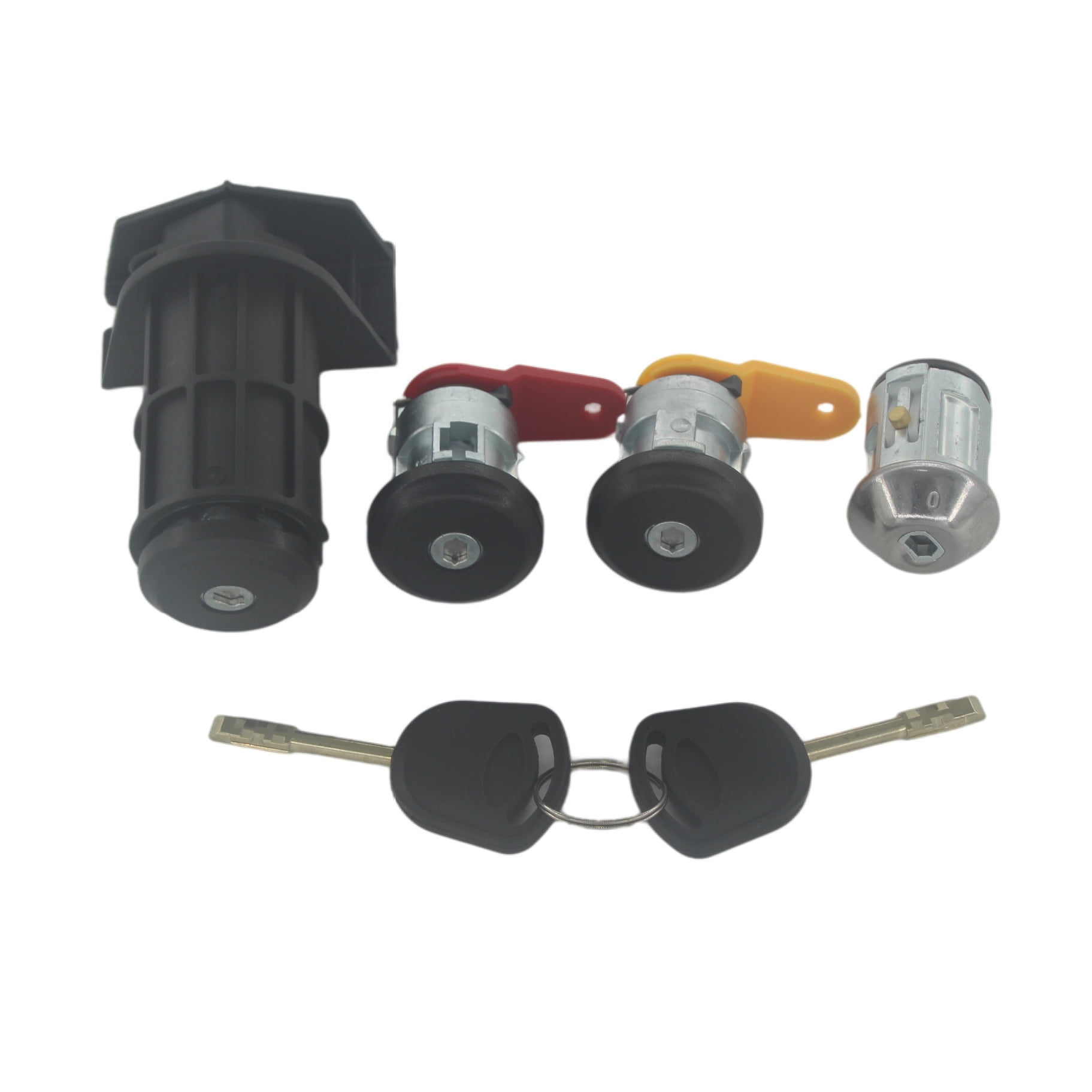 4 Piece Set - Complete Ignition Switch Assembly, Door Trunk Lock, 2 ...