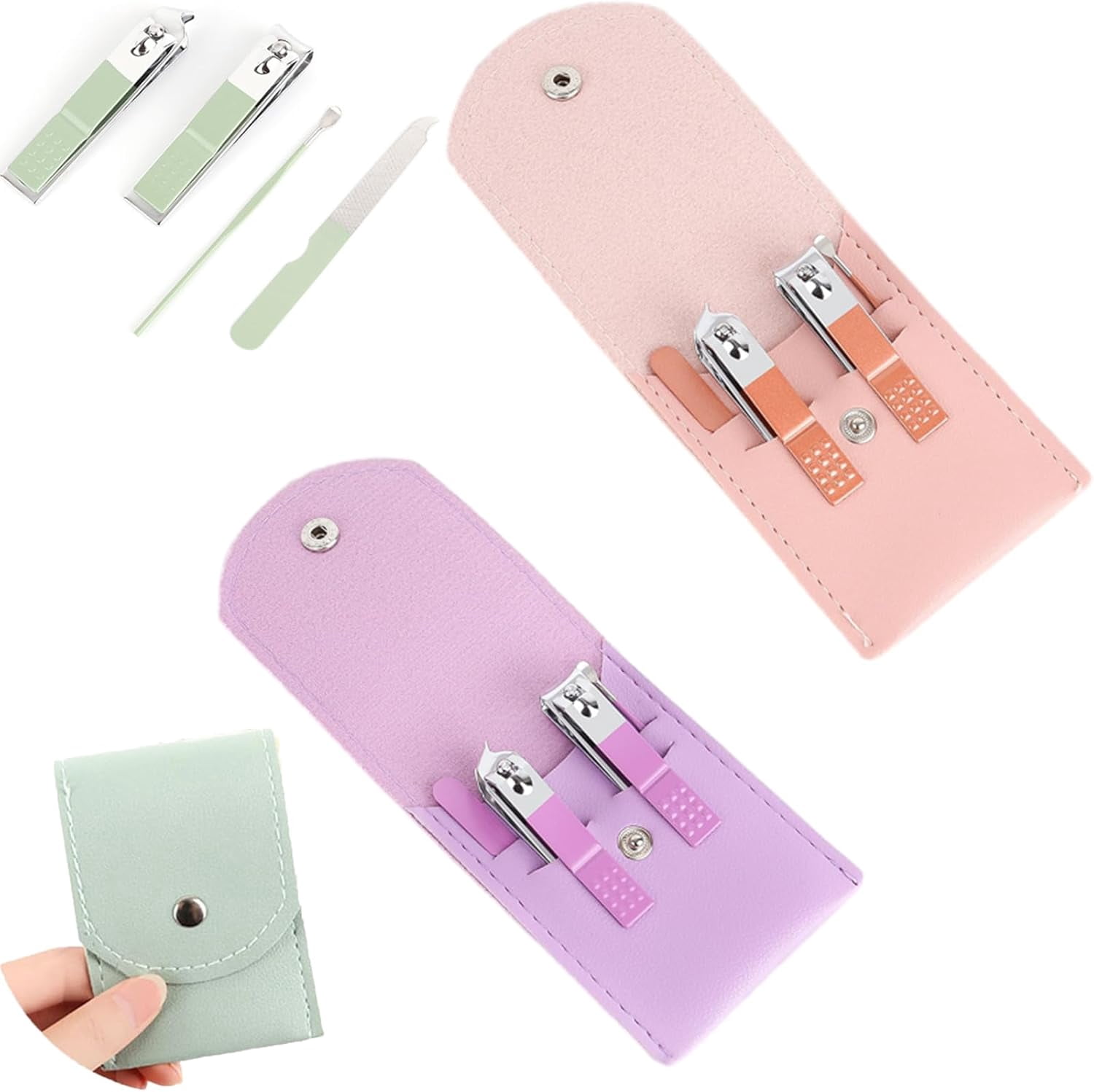4-Piece Set of Male and Female Nail Clippers, 4 PCS Ultra Sharp Nail ...