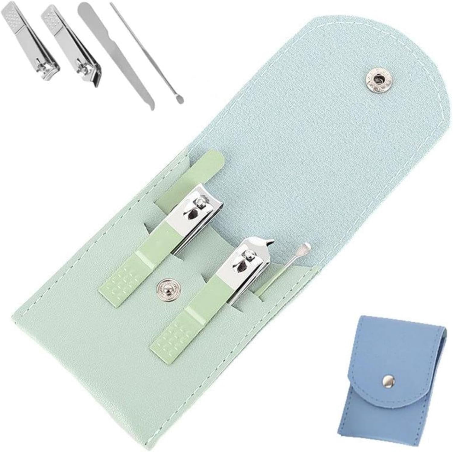 4-Piece Set of Male and Female Nail Clippers, Stainless Steel Travel ...