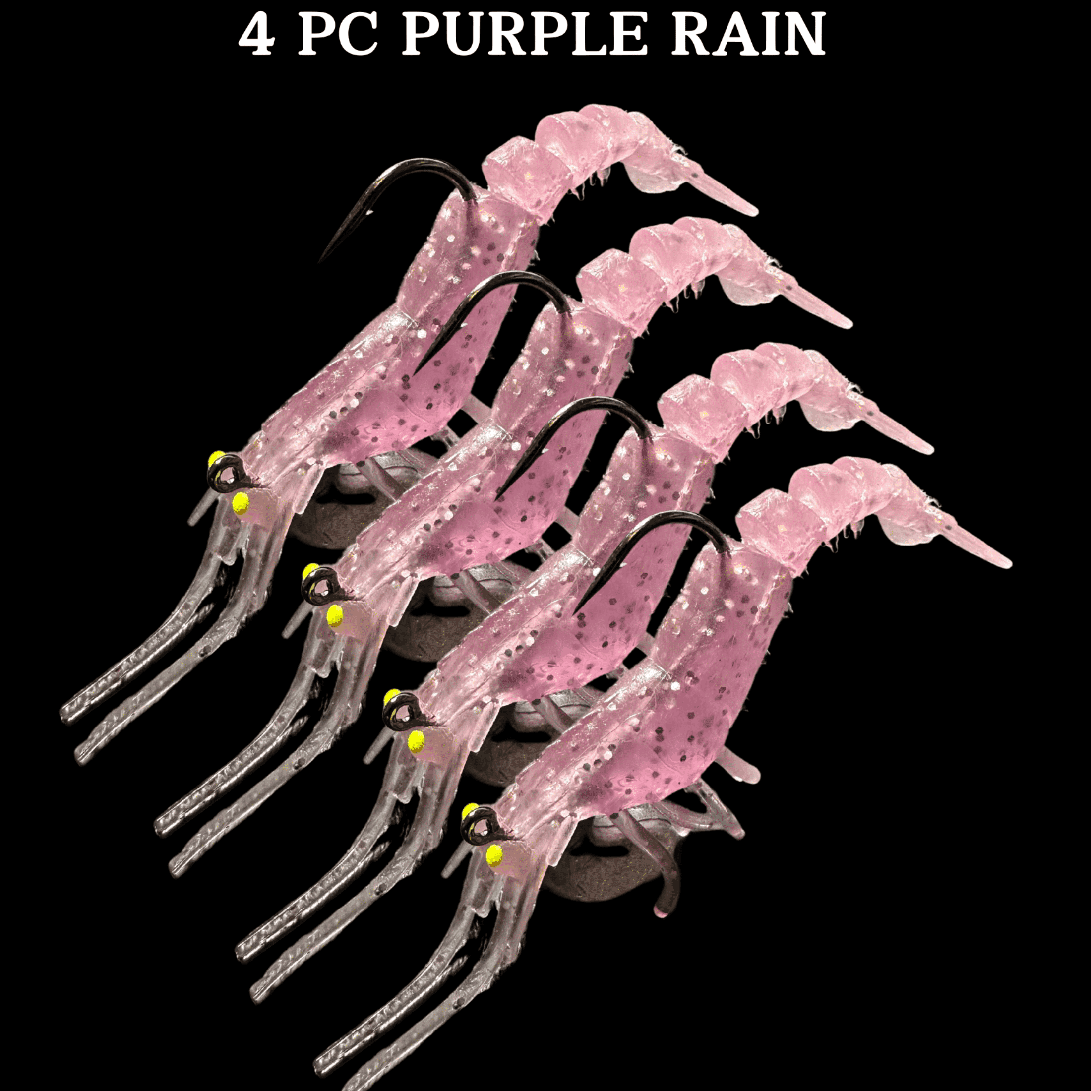 4 Piece Set Mojo Tackle Co. Artificial Shrimp Soft Plastic Lures ...