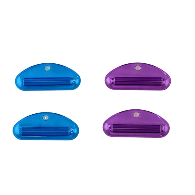 Dependable Industries 4-Piece Toothpaste Tube Squeezer Set, Plastic ...