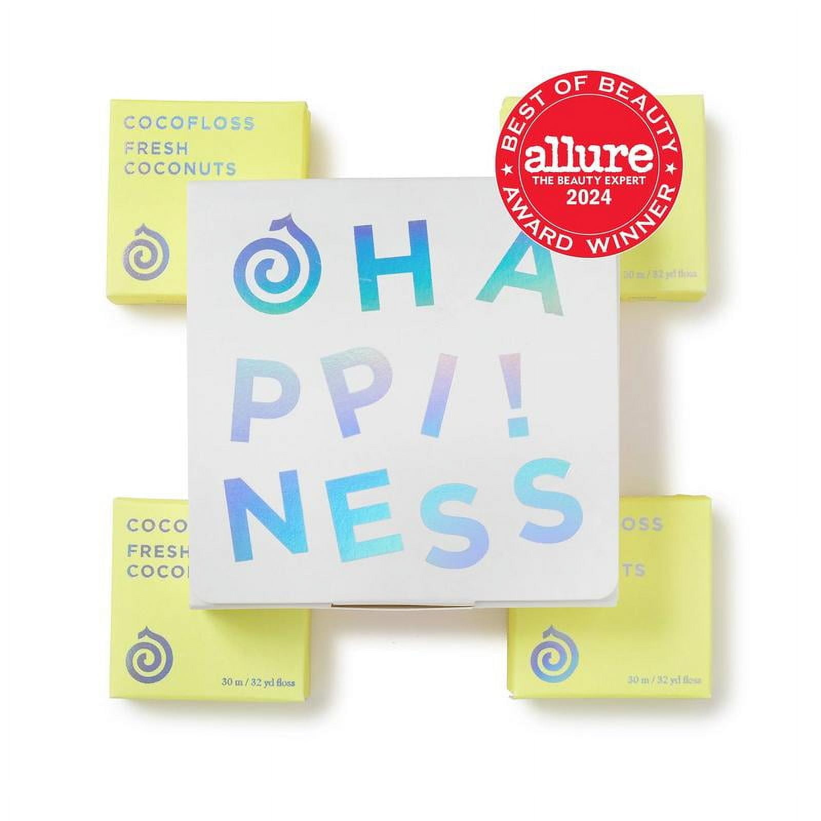 4-Piece Set — Woven Dental Floss with Coconut Oil, Delicious Mint ...