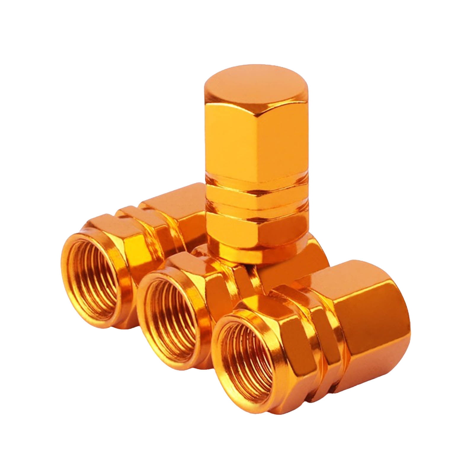 4 - Piece Set of Aluminum Alloy Leak - Proof Tyre Caps - Compatible ...