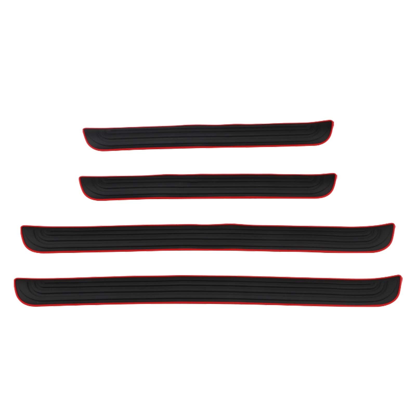 4-Piece Set of Universal Car Door Sill Plate Protectors - Durable, Anti ...