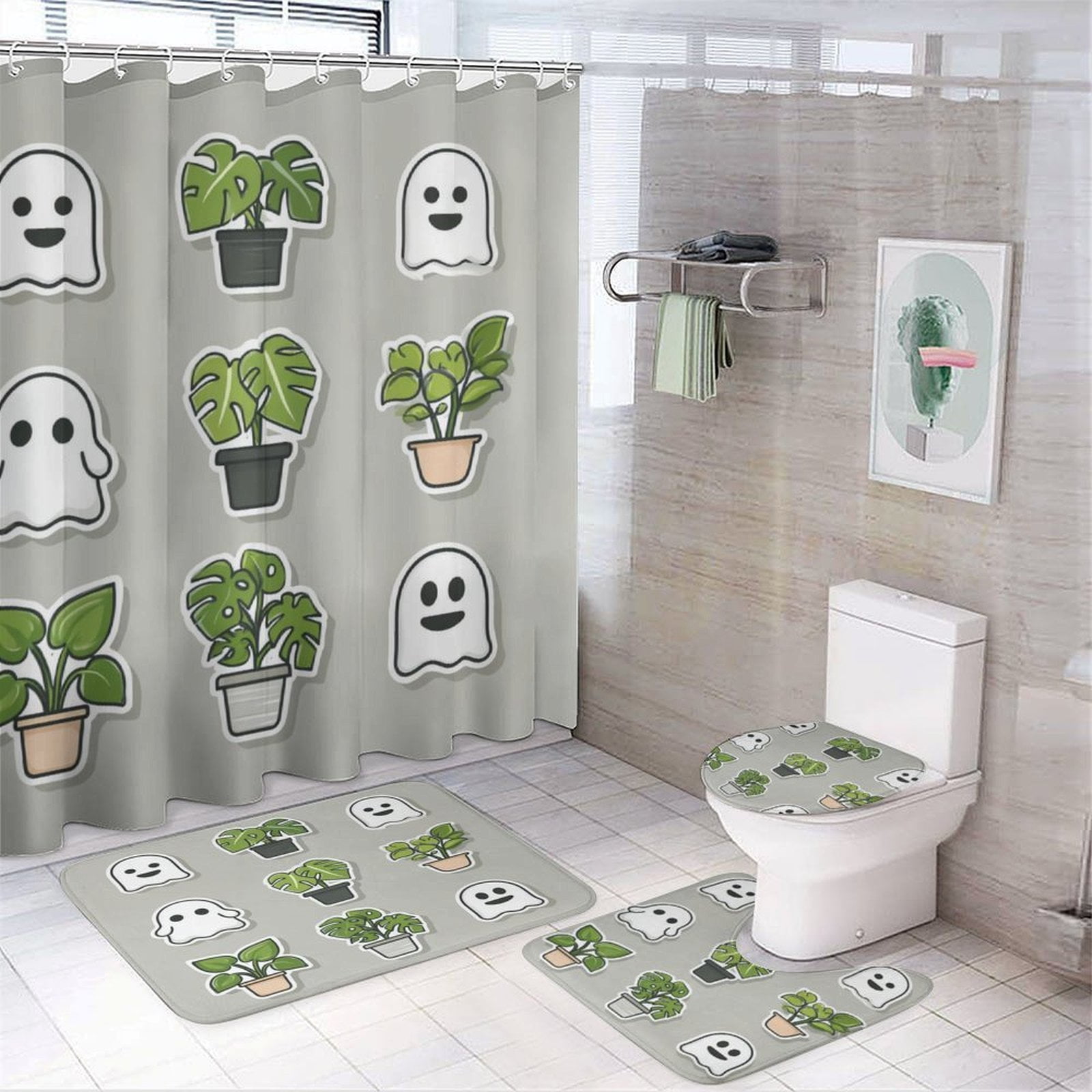 The Farmhouse Ghost Shower Curtain