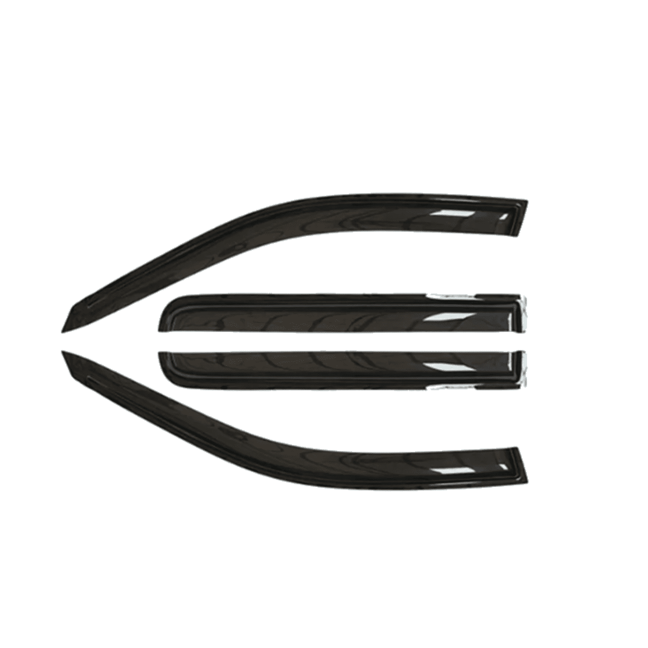 4-Piece Side Window Deflector Visor Set - Outside Mount Car Wash Safe ...