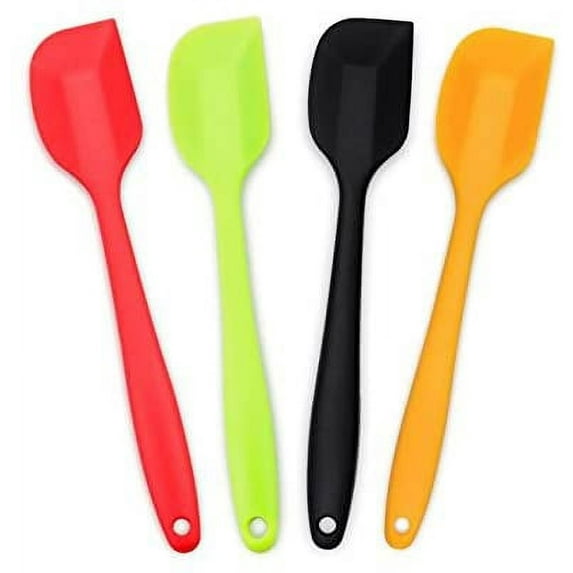 4-Piece Silicone Spatula, Heat-Resistant Non-stick Rubber Spatulas with ...