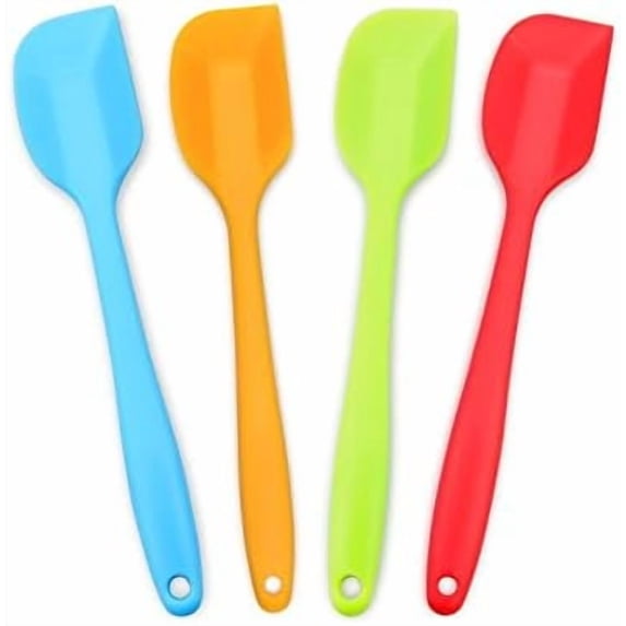 4-Piece Silicone Spatula, Heat-Resistant Non-stick Rubber Spatulas with ...