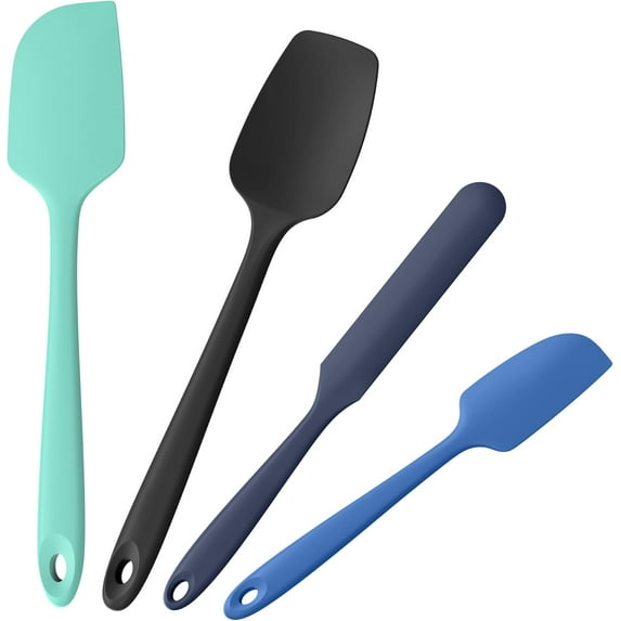 4-Piece Silicone Spatula Scrapers: Doosu 600°F Heat Resistant Food ...