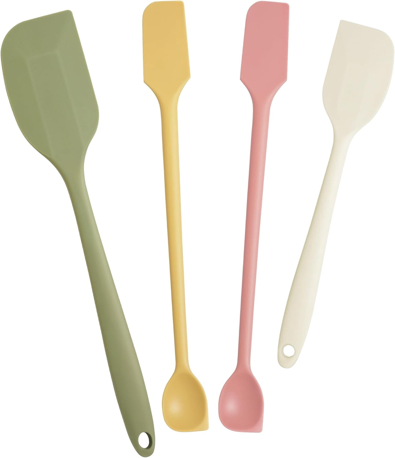4-Piece Silicone Spatula Set with Different Sizes, BPA-Free Heat ...