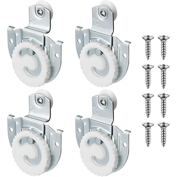 4 Piece Sliding Closet Door Hardware Rollers Wardrobe Cabinet Door ...