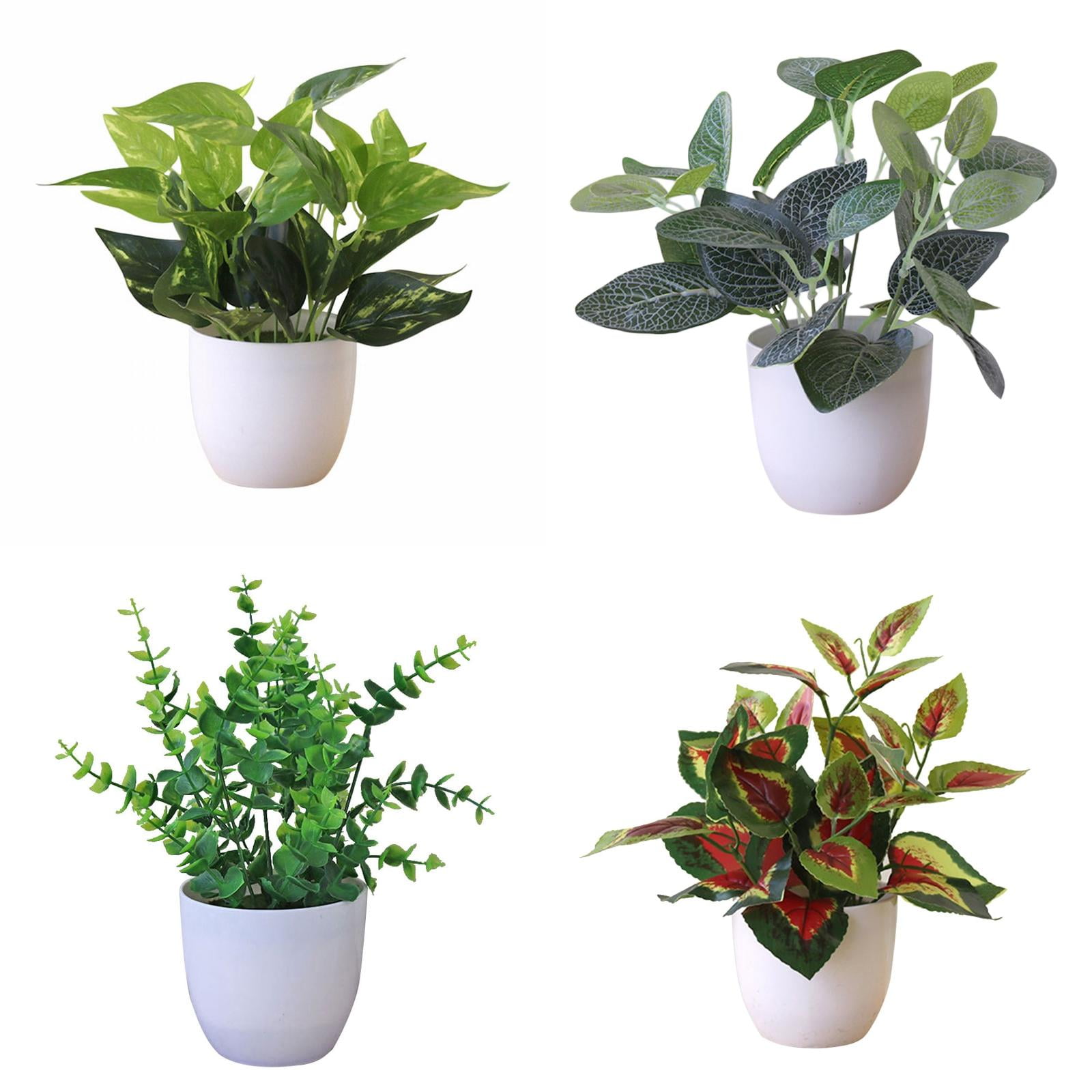 4-Piece Small Artificial Tree, Desktop Home Decoration Artificial ...