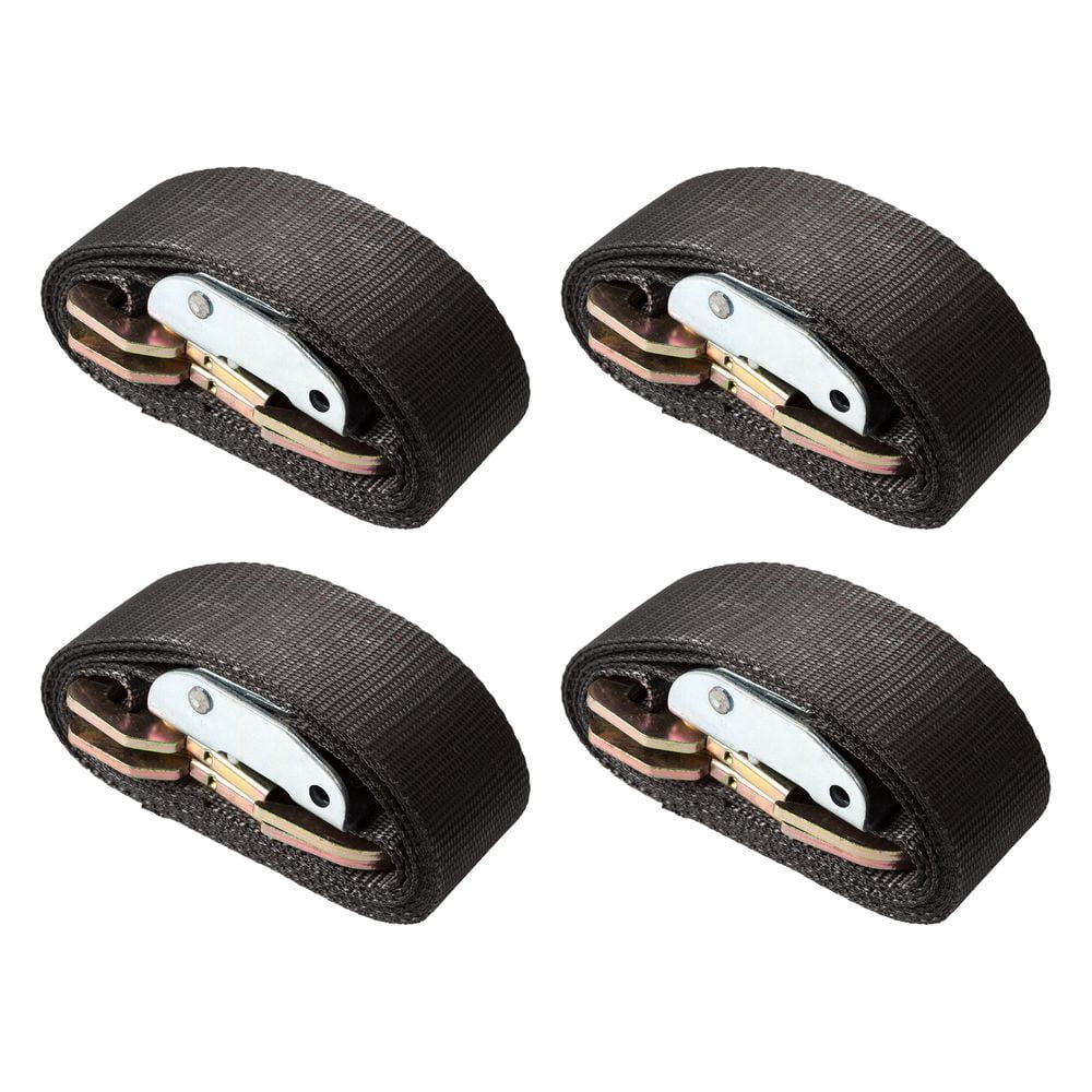 4-Piece Snap Hook End Cam Buckle Cargo Tie-Down Kit (72inL x 2inW ...