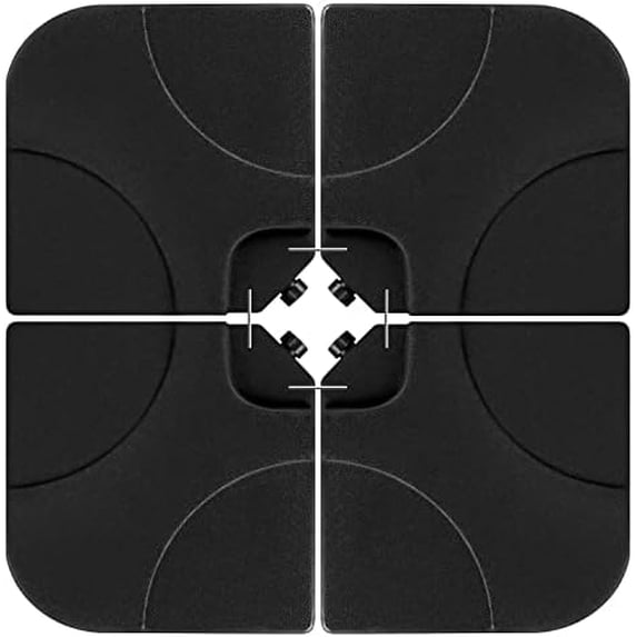 4 Piece Square Base Plate Set for High Capacity Heavy Duty Cantilever ...