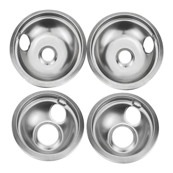 4 Piece Stainless Steel Electric Stove Burner Rings, W10278125 ...