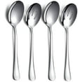 4-Piece Stainless Steel Serving Utensil Set - 2 Serving Spoons and 2 ...