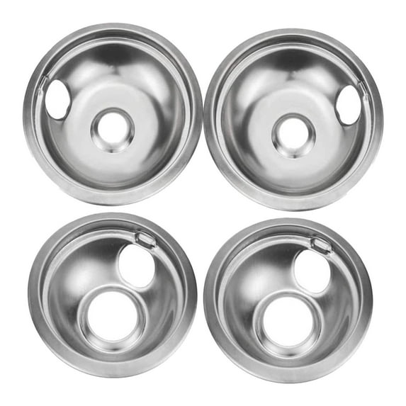 4-Piece Stainless Steel Stove Drip Pan Set, Burner Ring Cover ...