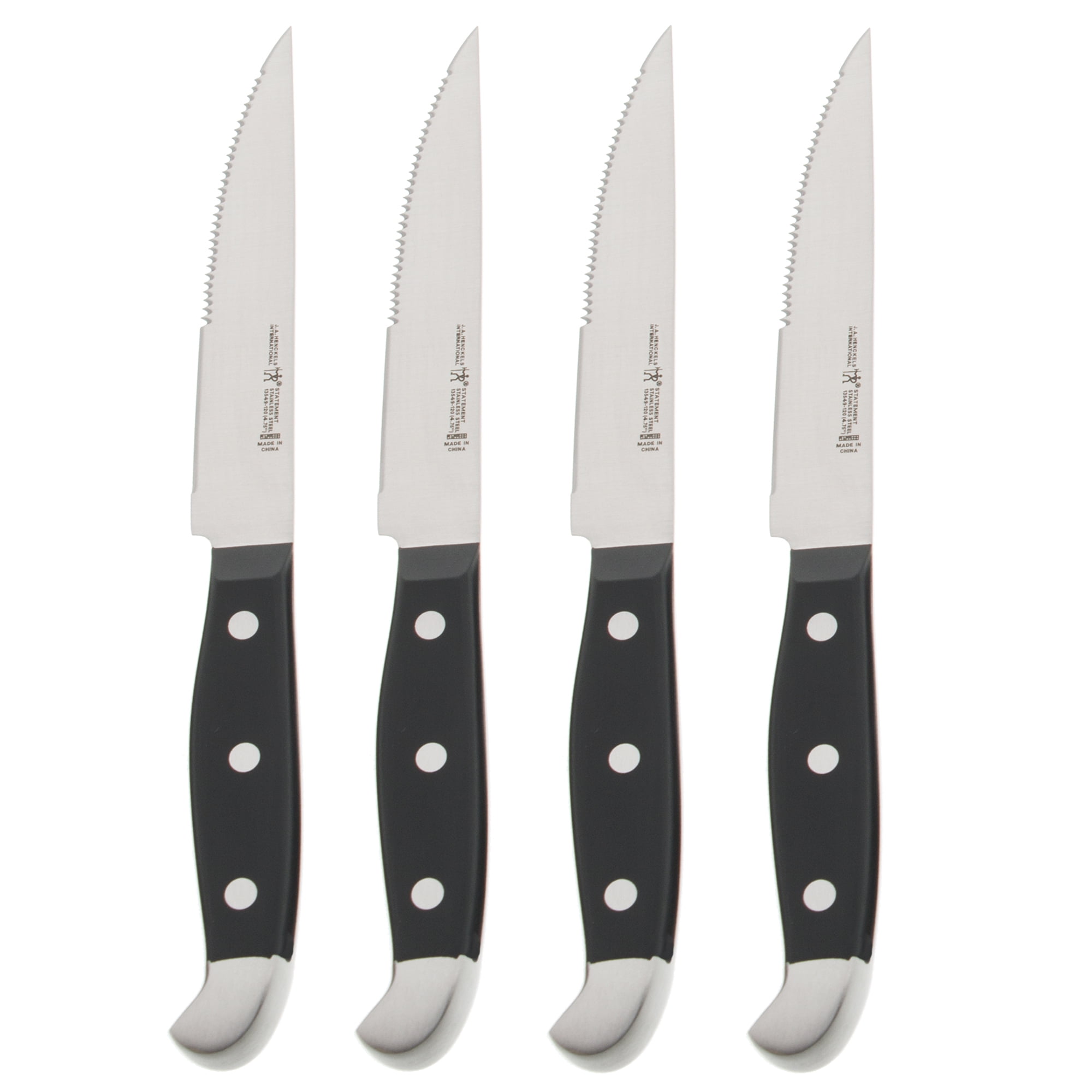 Henckels International Statement Straight Edge Steak Knife Set, 4 ...